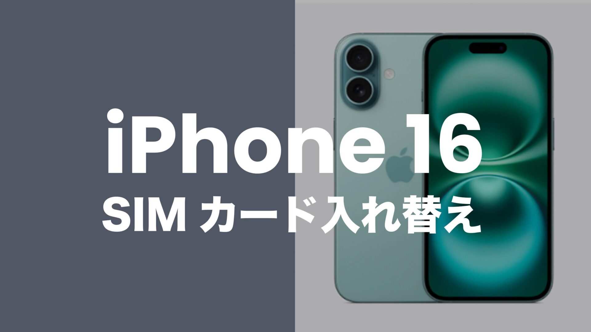 【iPhone 16】物理SIMとeSIMの違いとは？SIMカードを入れる方法＆取り出し方も解説！ - 葉八（はっぱち）ブログ